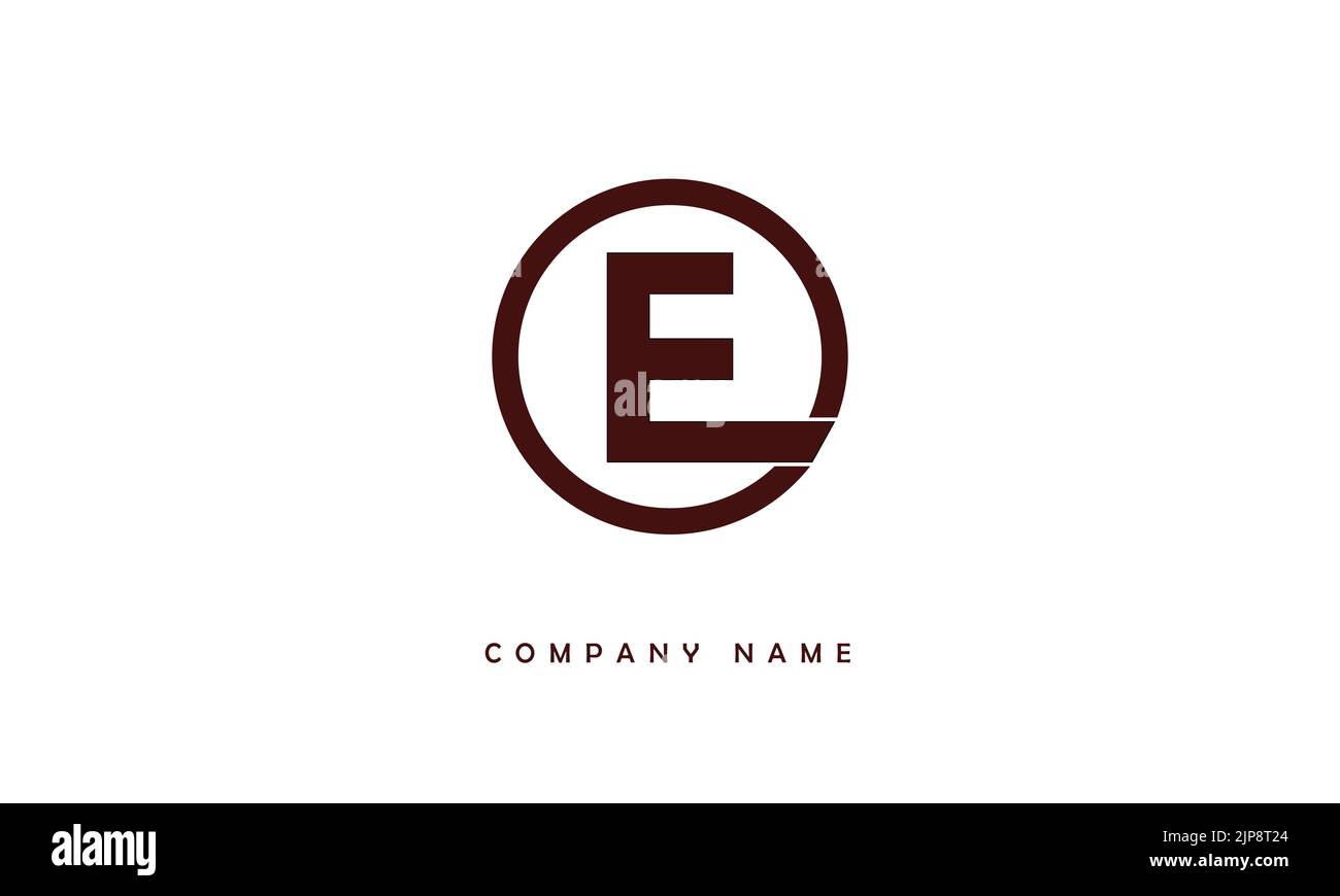 Letter e badge logo Cut Out Stock Images & Pictures - Alamy