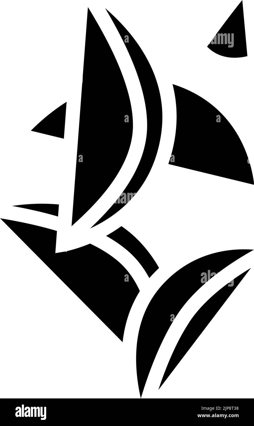 mango slice food cut glyph icon vector illustration Stock Vector Image ...