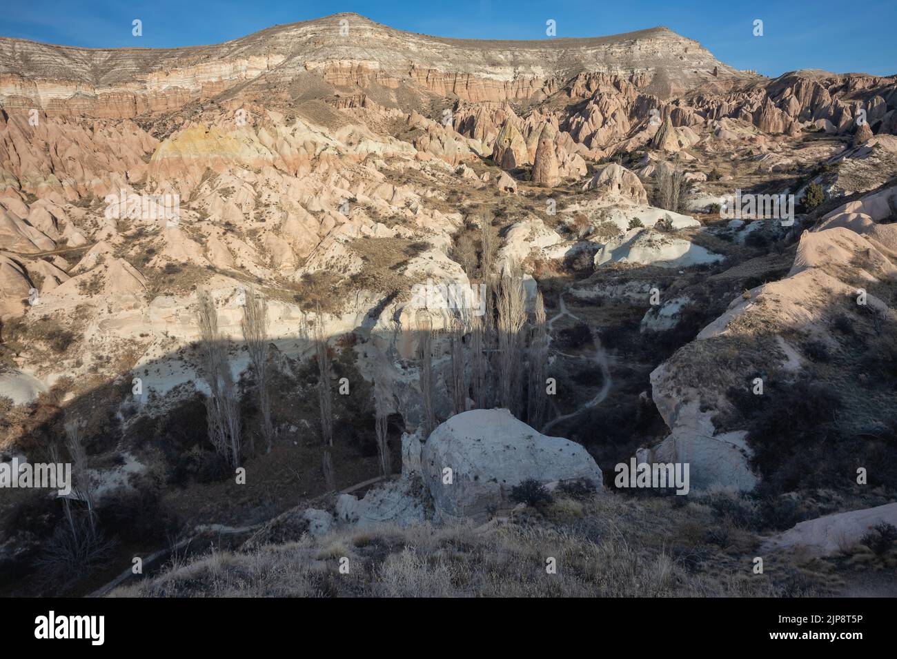 Rock formations of Rose Valley in Cappadocia, Turkey Stock Photo - Alamy