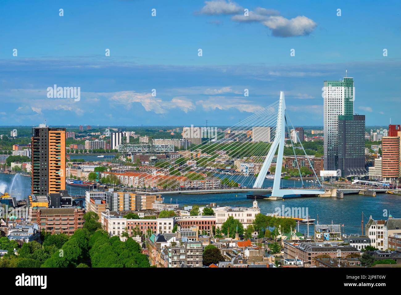 skyline, rotterdam, erasmusbrug, cityscape, cityscapes, skylines ...