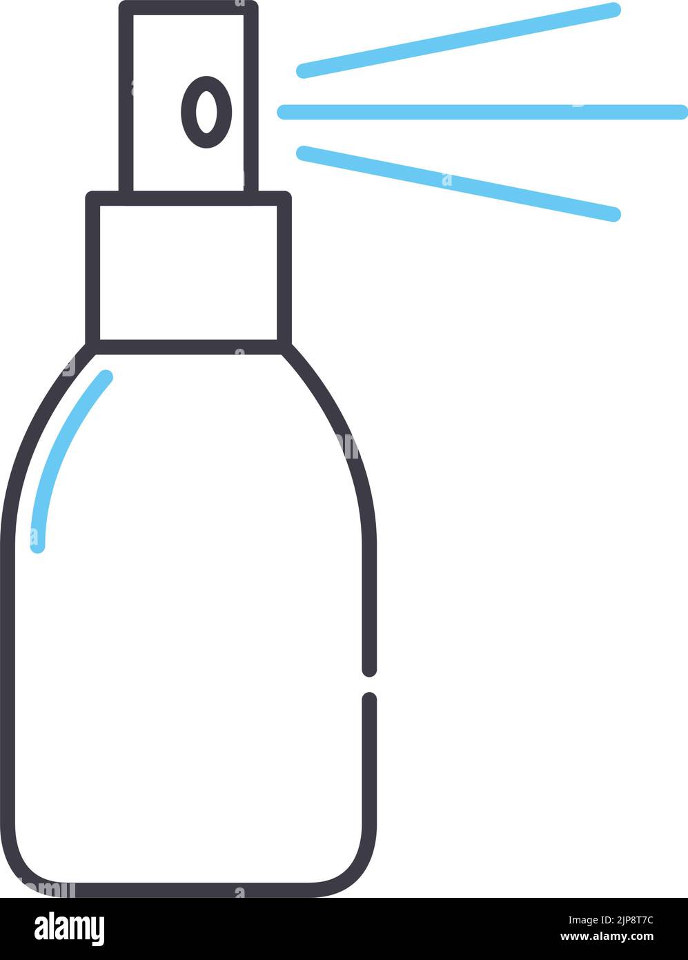 spray line icon, outline symbol, vector illustration, concept sign ...