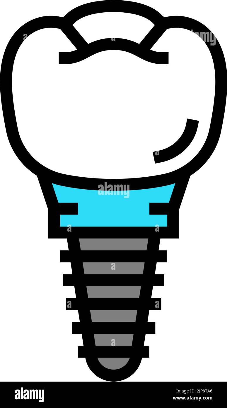 implant tooth color icon vector illustration Stock Vector Image & Art ...