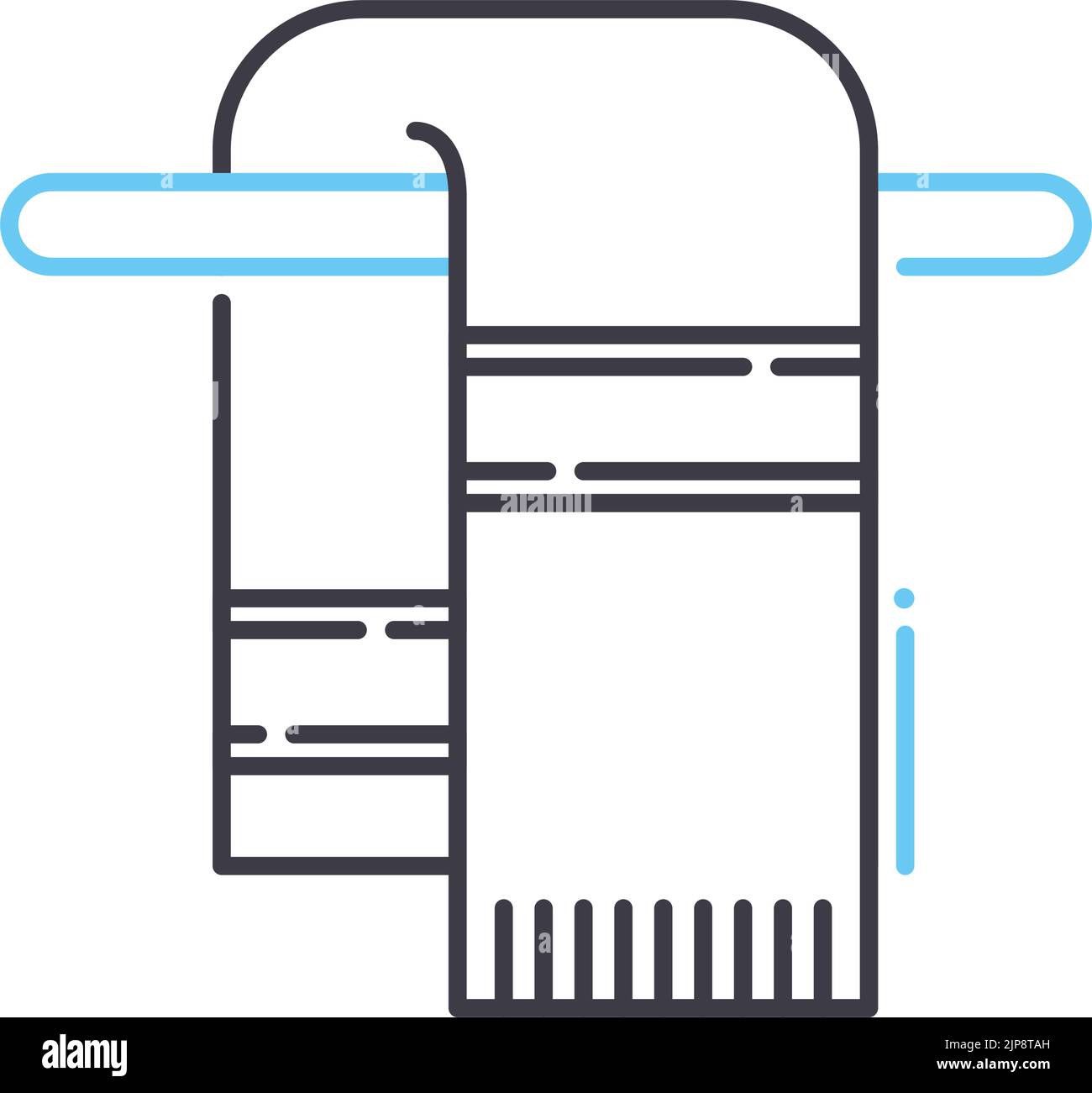 towel line icon, outline symbol, vector illustration, concept sign ...