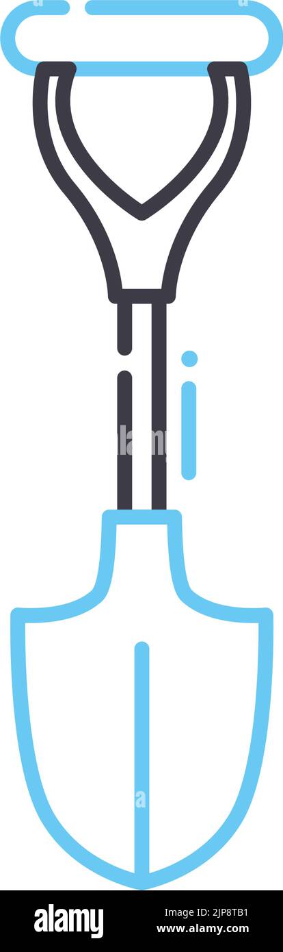 spade line icon, outline symbol, vector illustration, concept sign ...