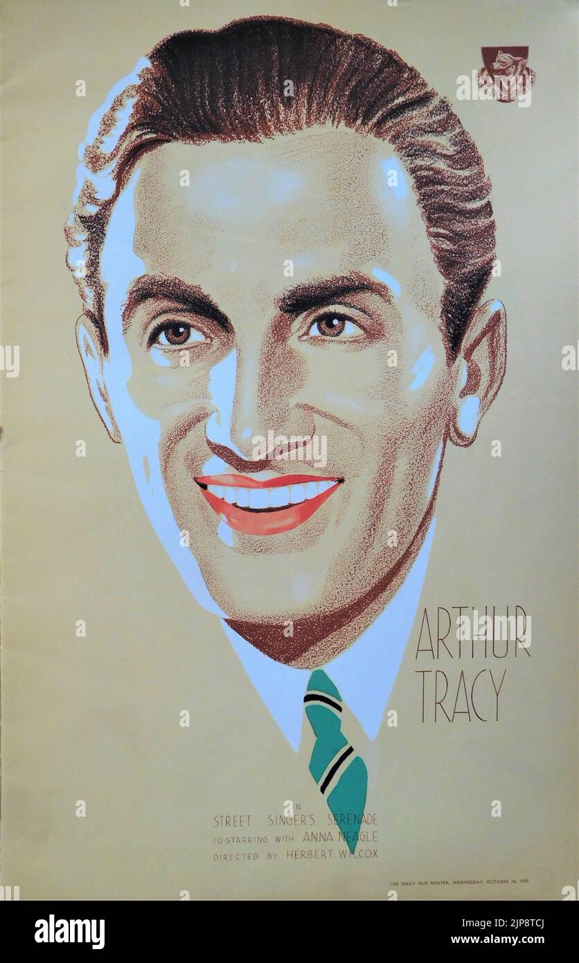 Promotional Artwork Portrait of ARTHUR TRACY from GENERAL FILM ...