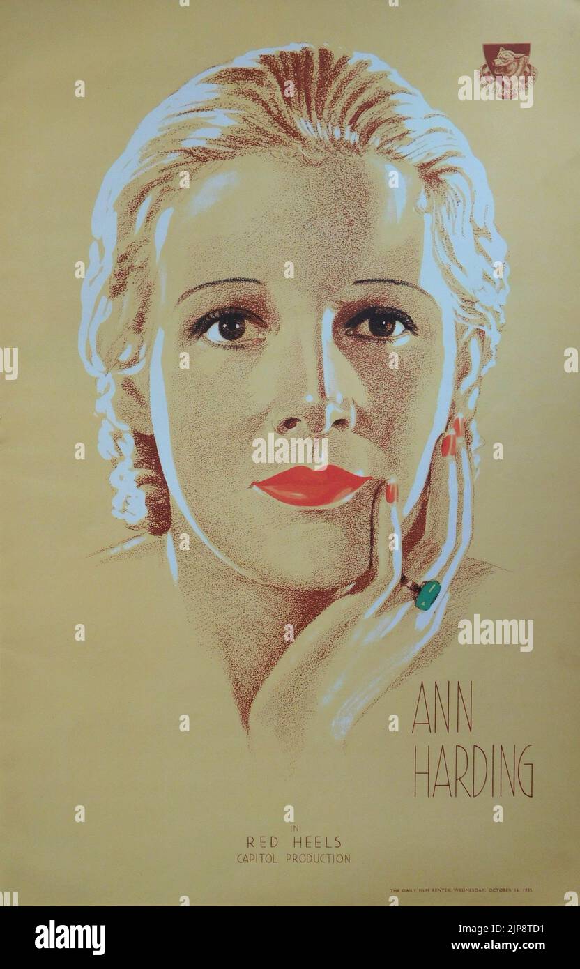 Promotional Artwork Portrait of ANN HARDING from GENERAL FILM ...