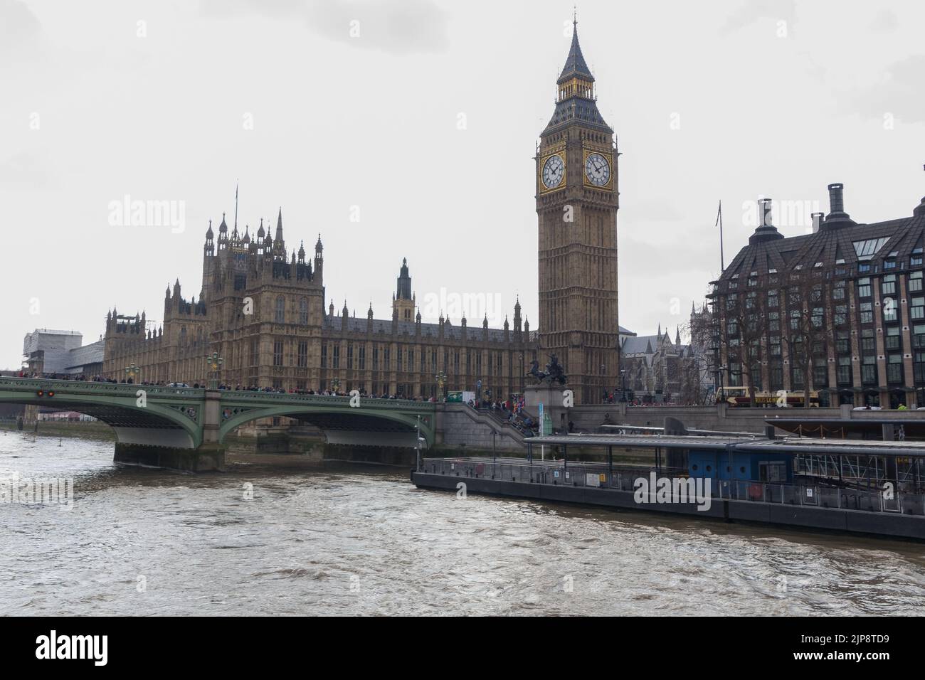 A beautiful view of Big Ben at the Thames, Westminster, London, The UK ...