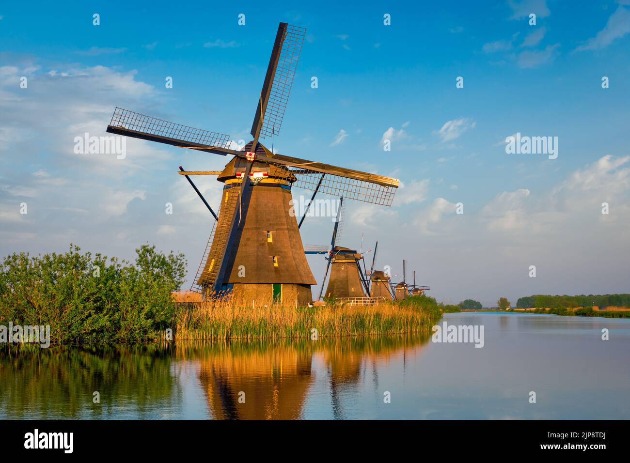 windmill, netherlands, kinderdijk, windmills, kinderdijks Stock Photo ...