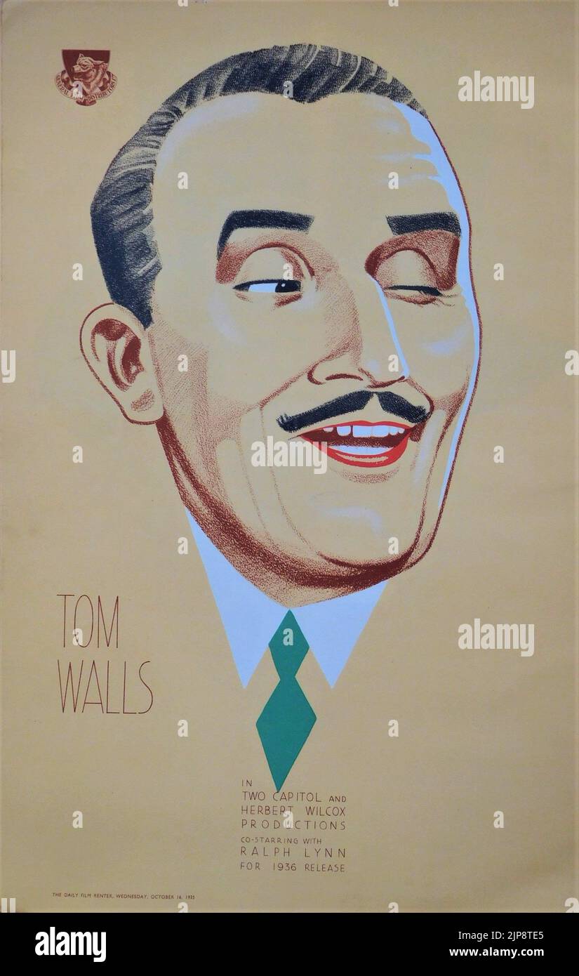 Promotional Artwork Portrait of TOM WALLS from GENERAL FILM ...