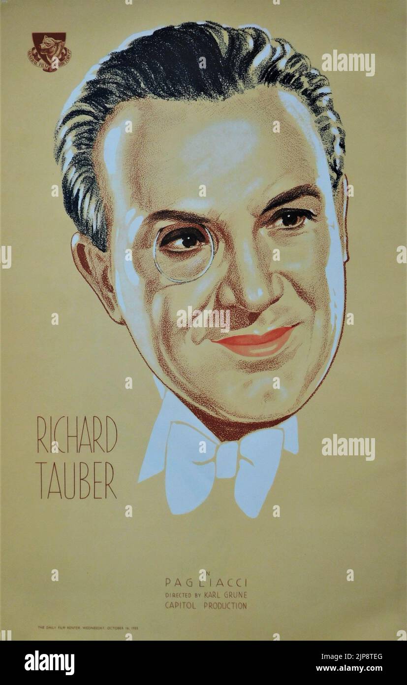 Promotional Artwork Portrait of RICHARD TAUBER from GENERAL FILM ...