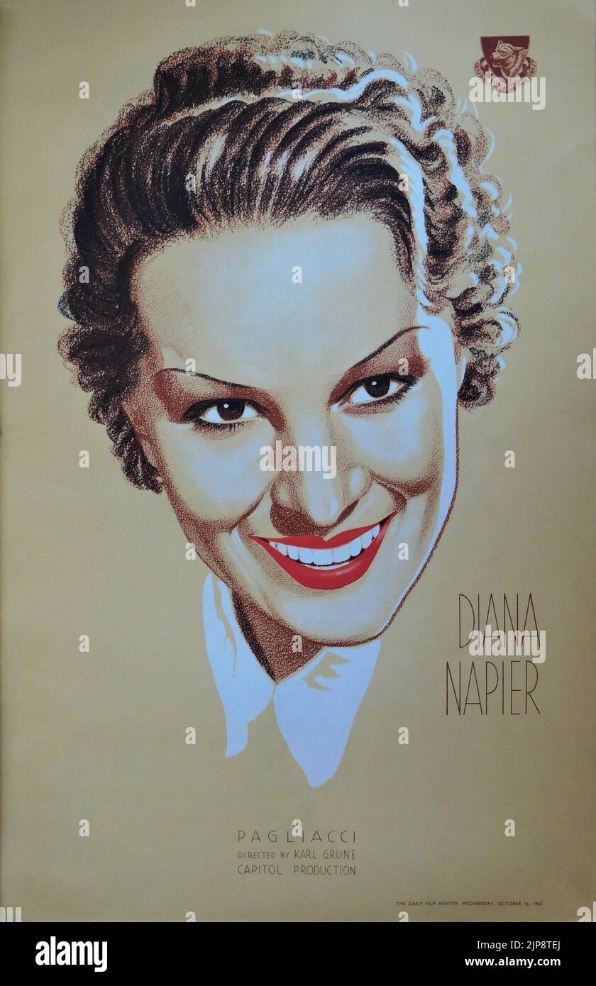 Promotional Artwork Portrait of DIANA NAPIER from GENERAL FILM ...