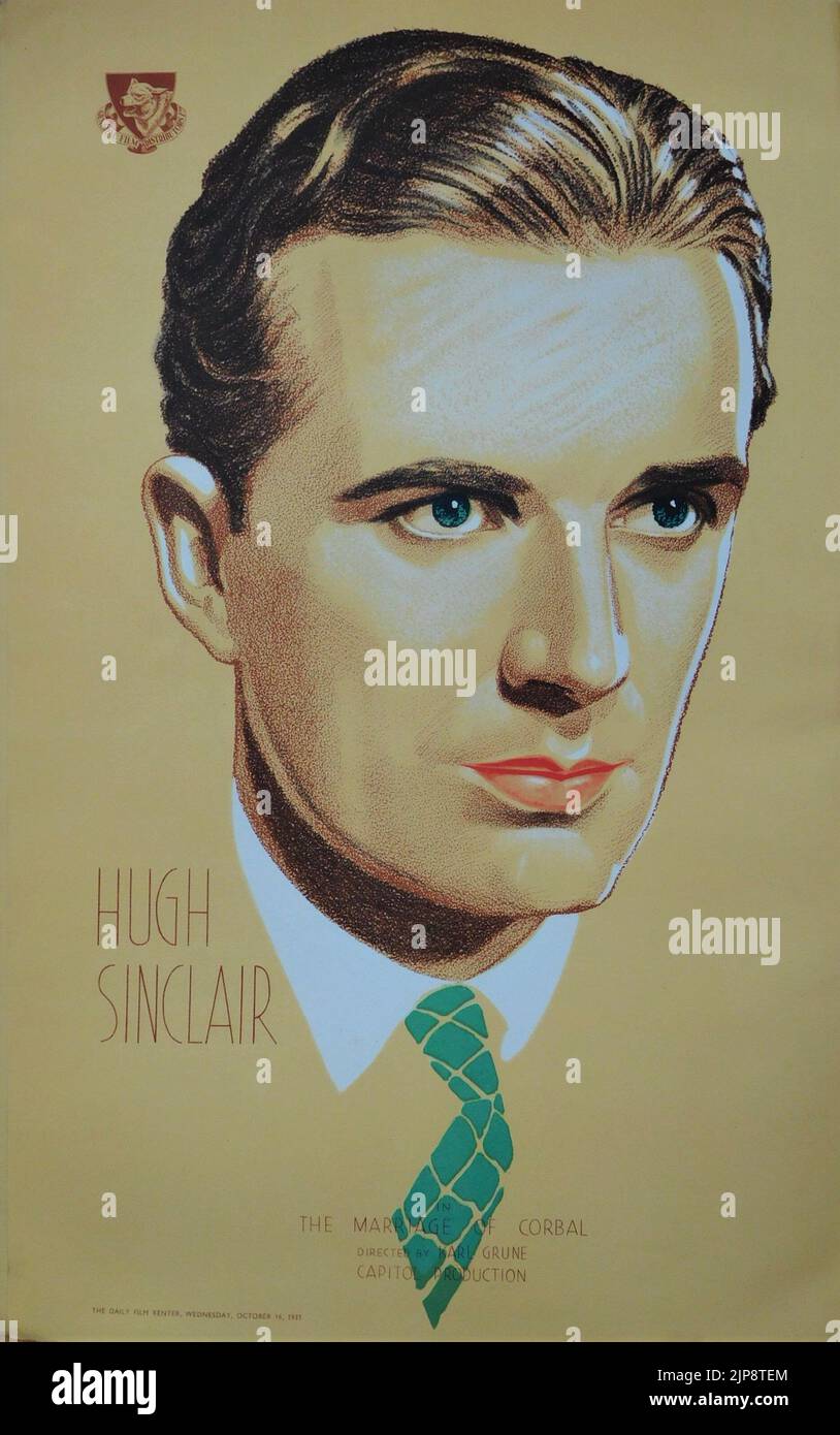 Promotional Artwork Portrait of HUGH SINCLAIR from GENERAL FILM DISTRIBUTORS Ltd. Brochure ...