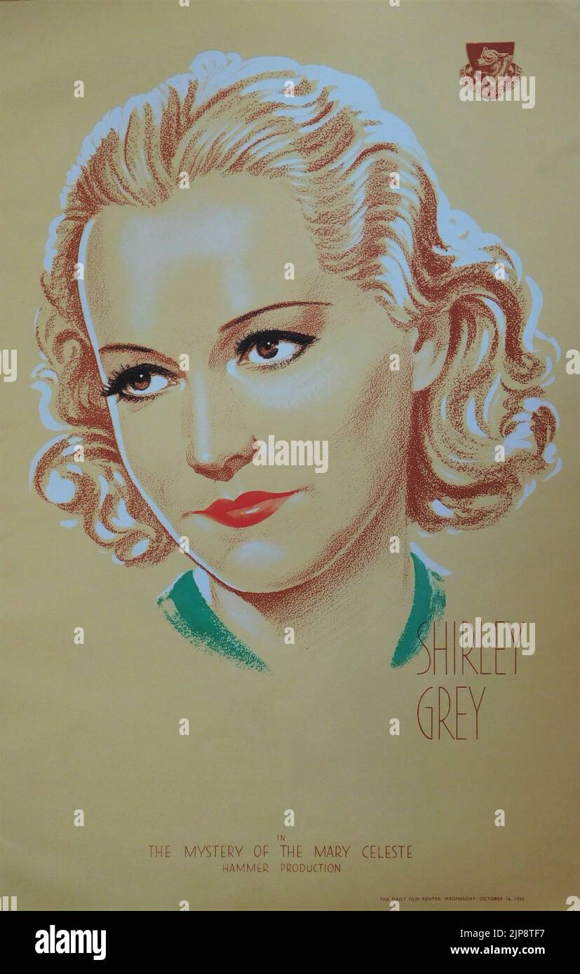 Promotional Artwork Portrait of SHIRLEY GREY (appearing in the Hammer ...