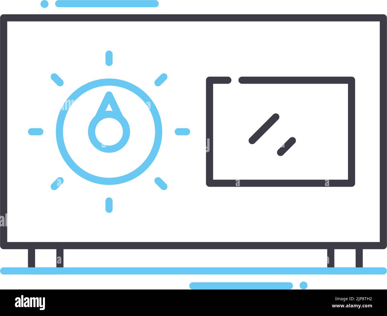 safe line icon, outline symbol, vector illustration, concept sign Stock ...