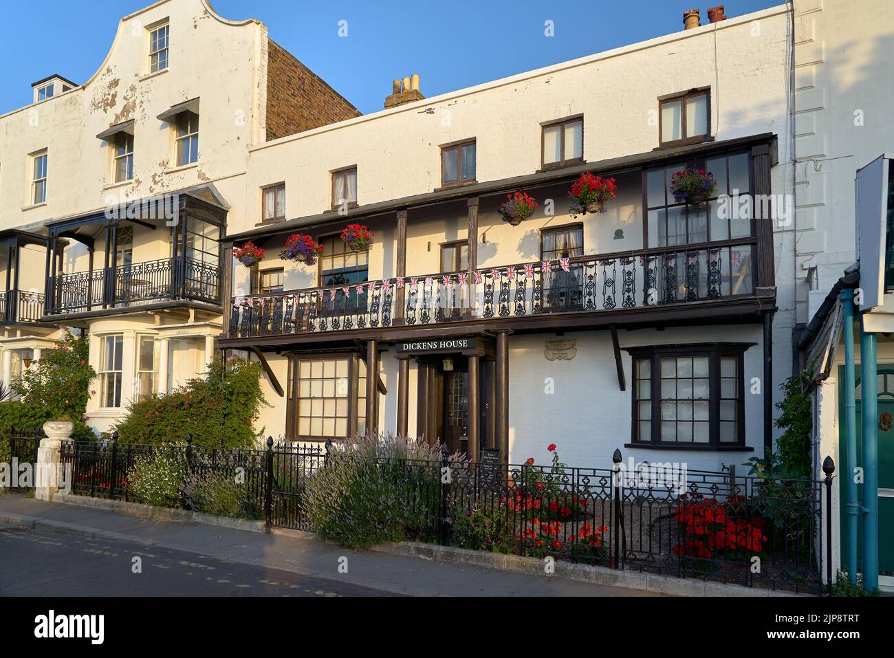 The Dickens House at early morning in Broadstairs, Thanet, Kent, UK ...