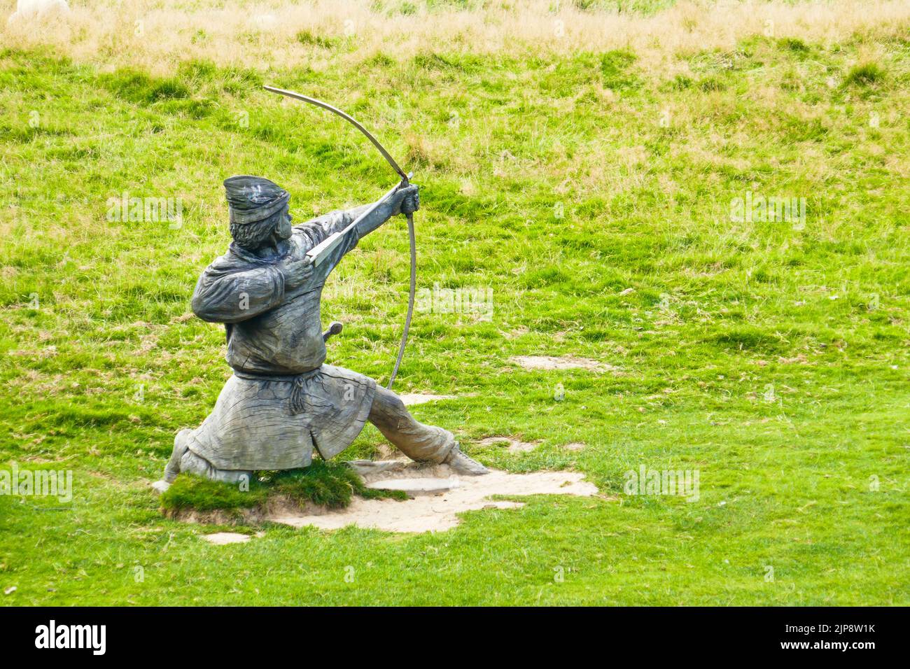 Statue of an archer on the site of the Battle of Hastings Stock Photo ...