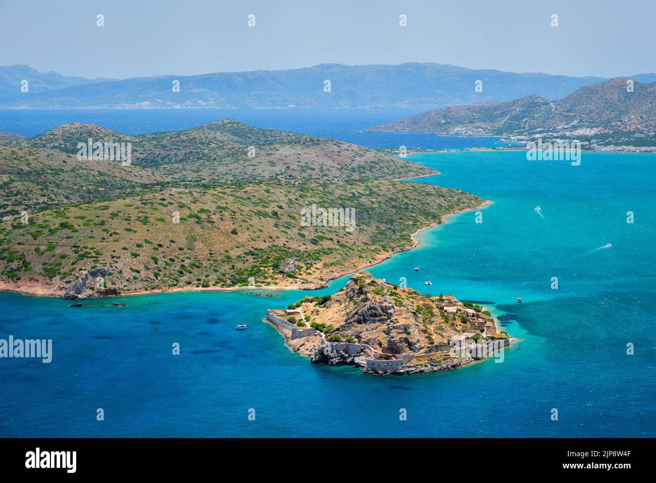 Aerial view spinalonga island crete hi-res stock photography and images ...
