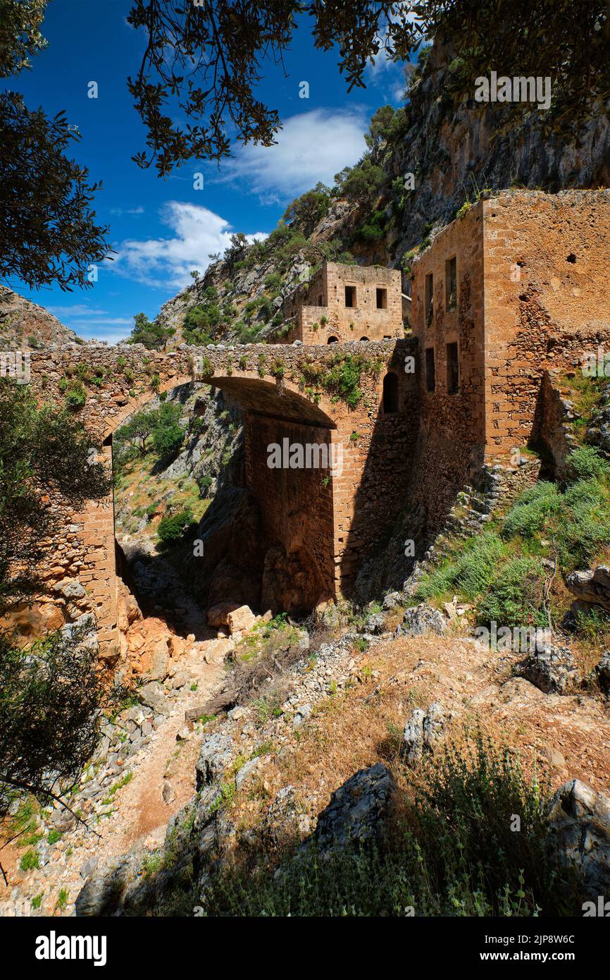 old ruin, monastery, crete, old ruins, monasteries, cretes Stock Photo ...