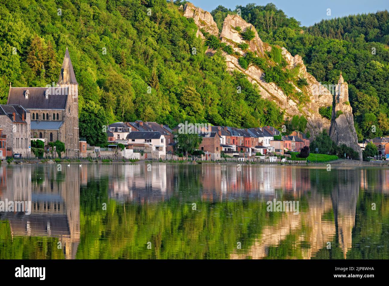 meuse river, dinant, bayardfelsen, meuse rivers Stock Photo - Alamy