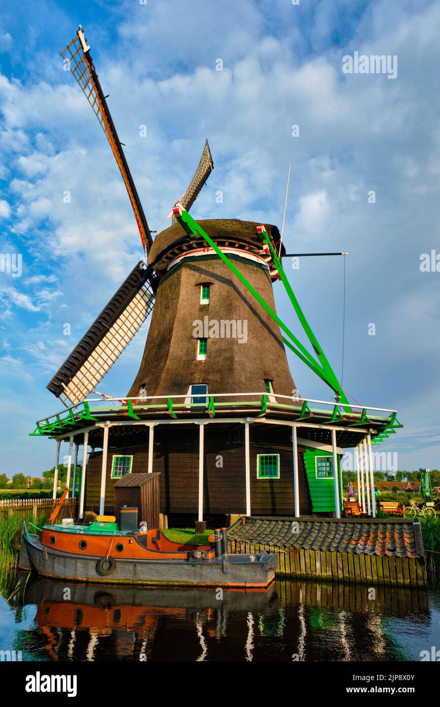 windmill, netherlands, wind mill, zaanse schans, windmills, wind mills ...