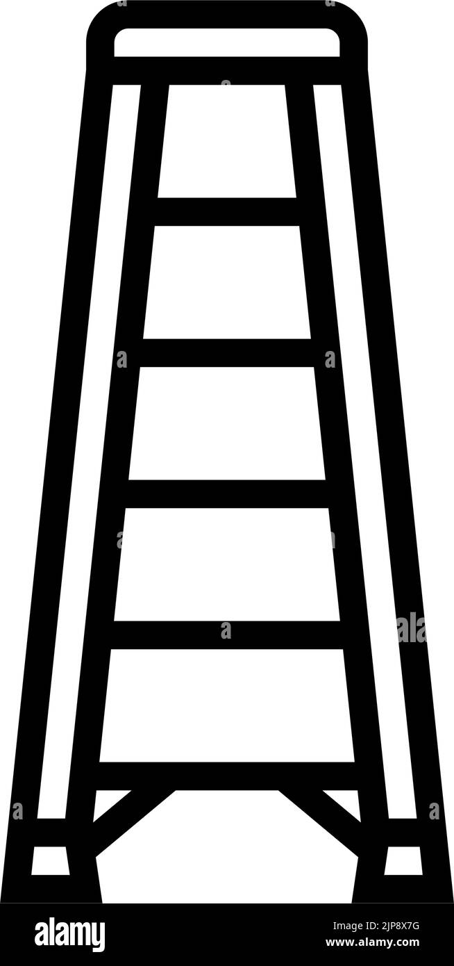 ladder tool repair line icon vector illustration Stock Vector Image ...