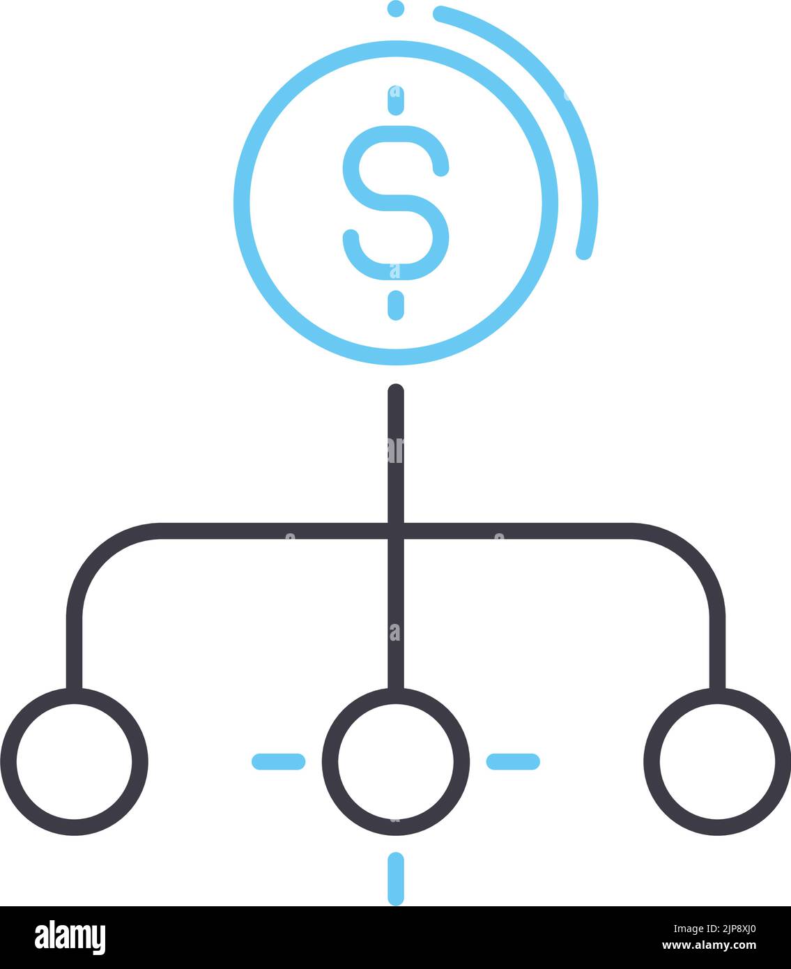 Money Management Line Icon Outline Symbol Vector Illustration Concept Sign Stock Vector Image