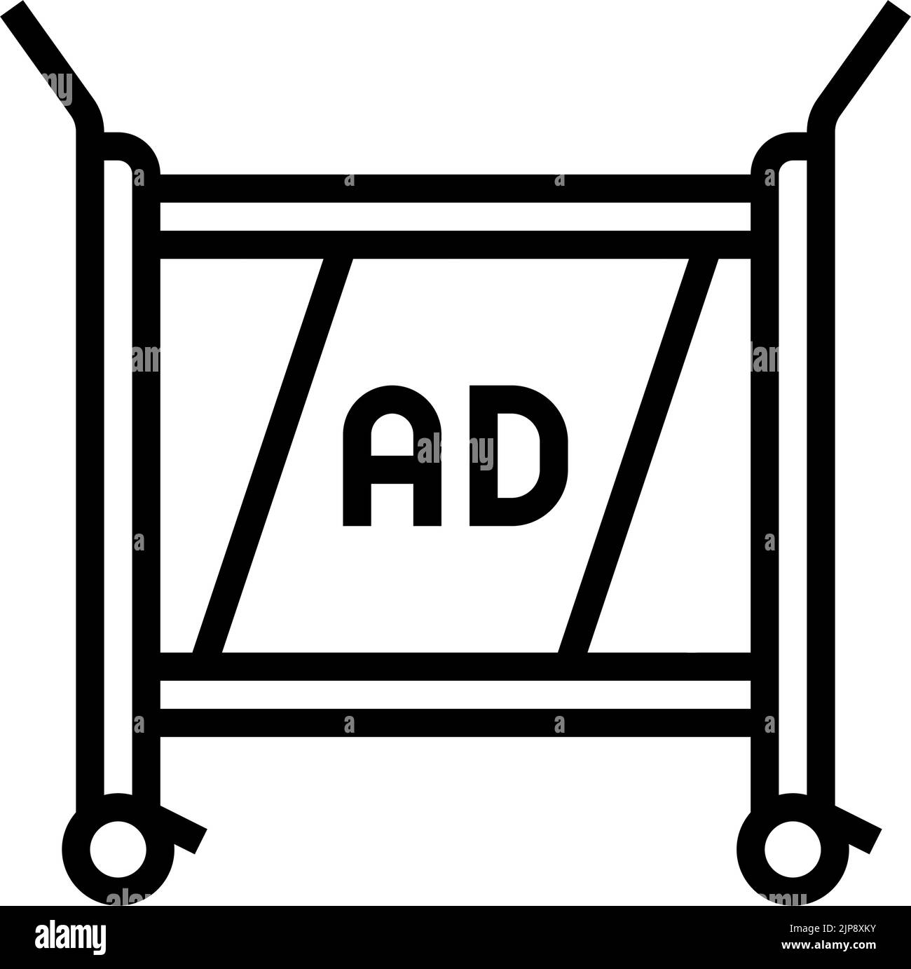 catering trolley line icon vector illustration Stock Vector Image & Art ...