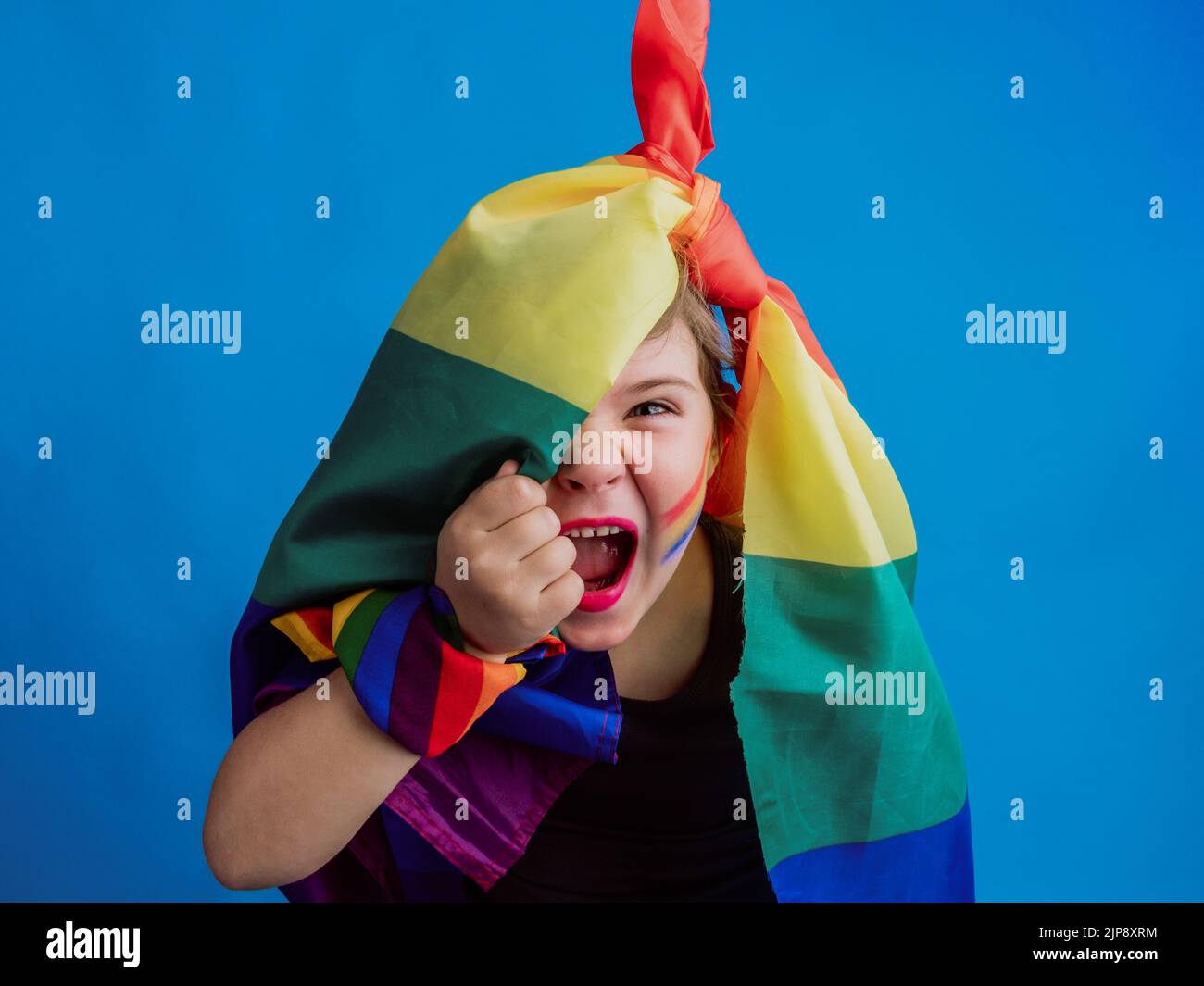 girl, solidarity, respect, rainbow flag, lgbt, girls, solidarities ...