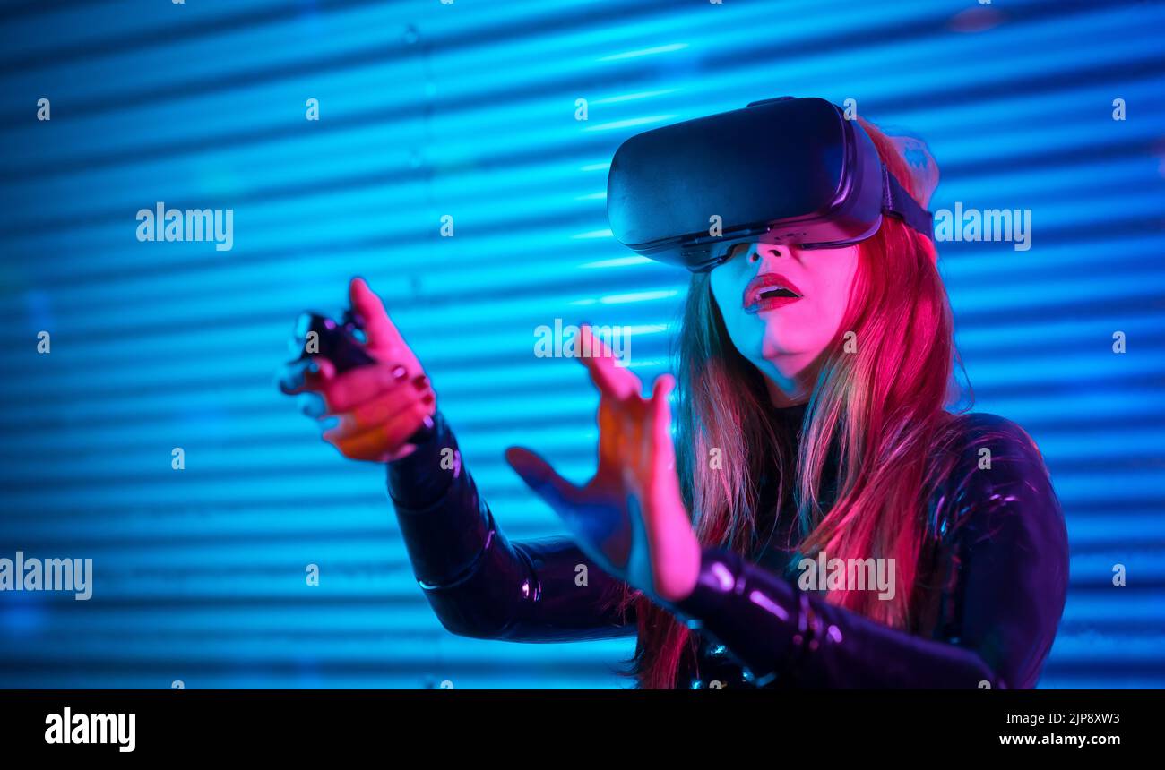 virtual reality, video game, simulation, 3d glasses, vr, immersion, metaverse, latexanzug ...