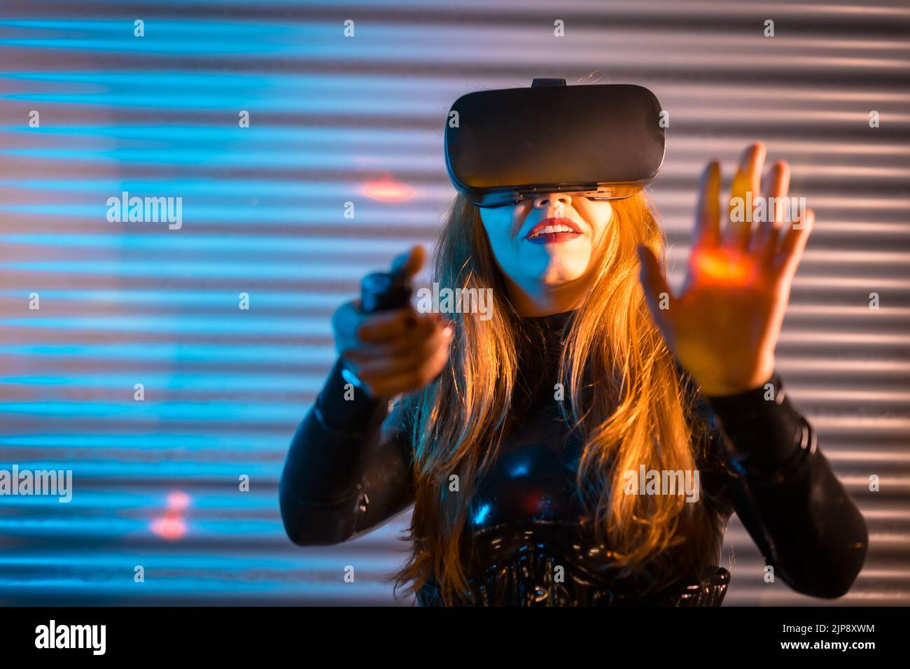 virtual reality, 3d glasses, head-mounted display, metaverse, vr, immersion, latexanzug ...