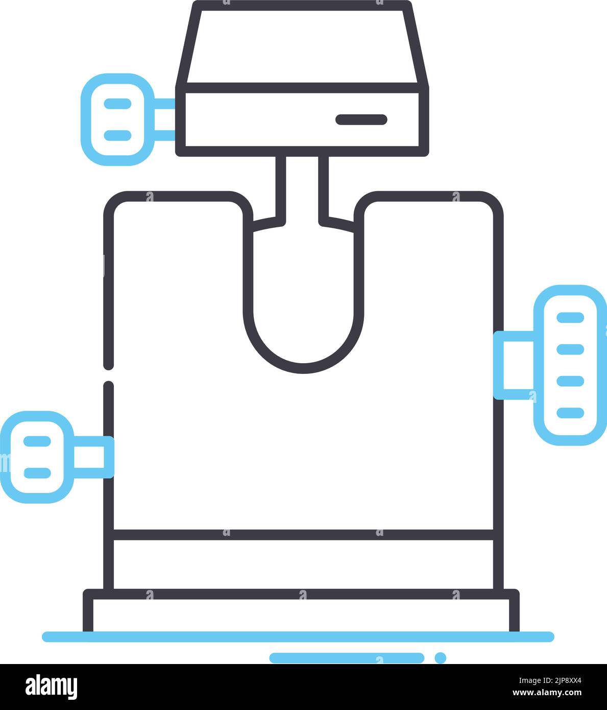 tripod ball head line icon, outline symbol, vector illustration ...