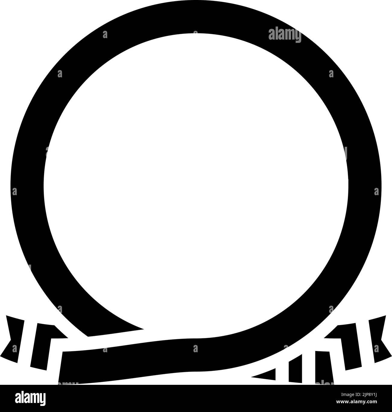 frame ribbon banner design glyph icon vector illustration Stock Vector ...