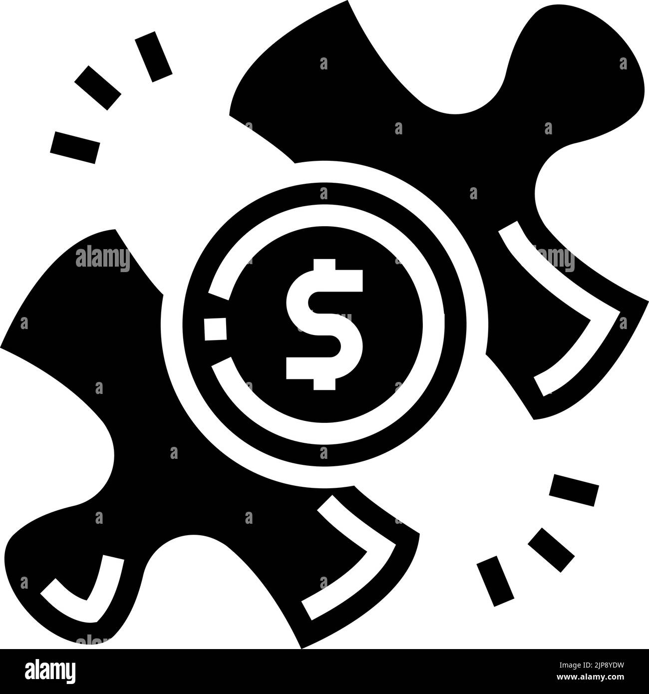 passive financial freedom money glyph icon vector illustration Stock ...