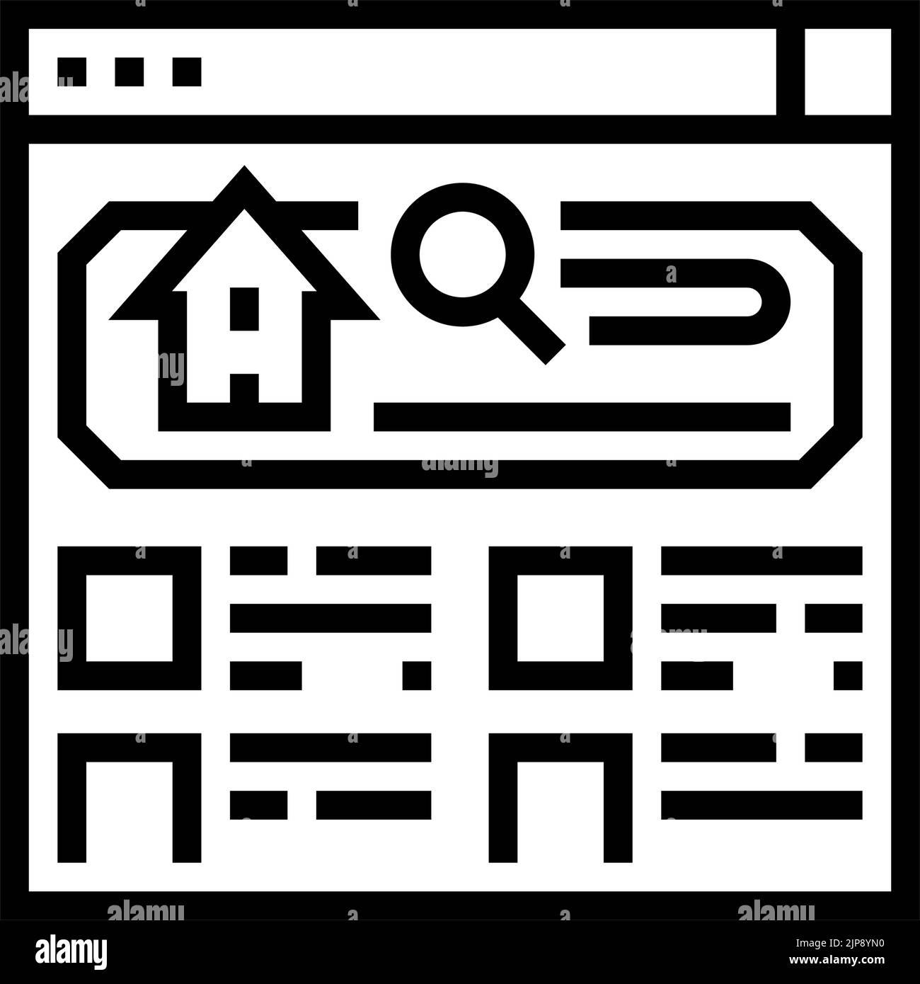 agency property estate home line icon vector illustration Stock Vector ...