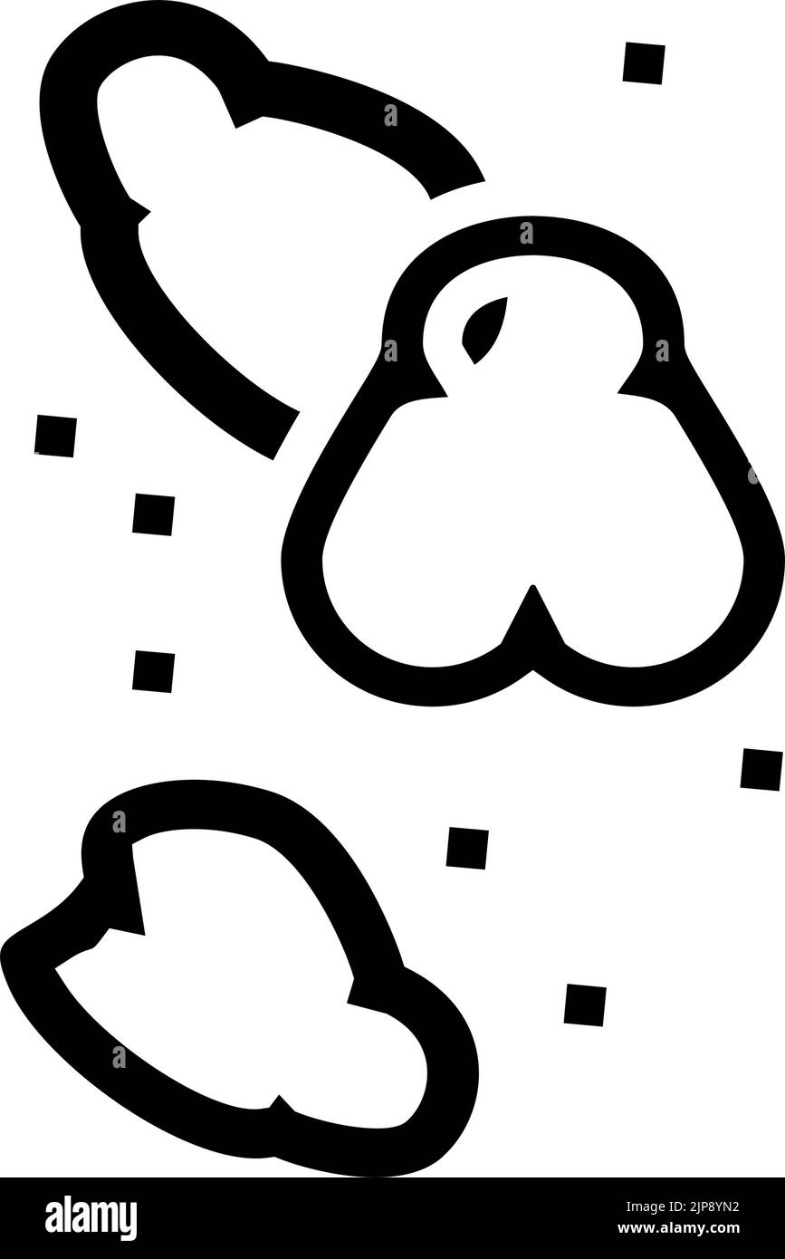 capsicum slice food cut glyph icon vector illustration Stock Vector ...