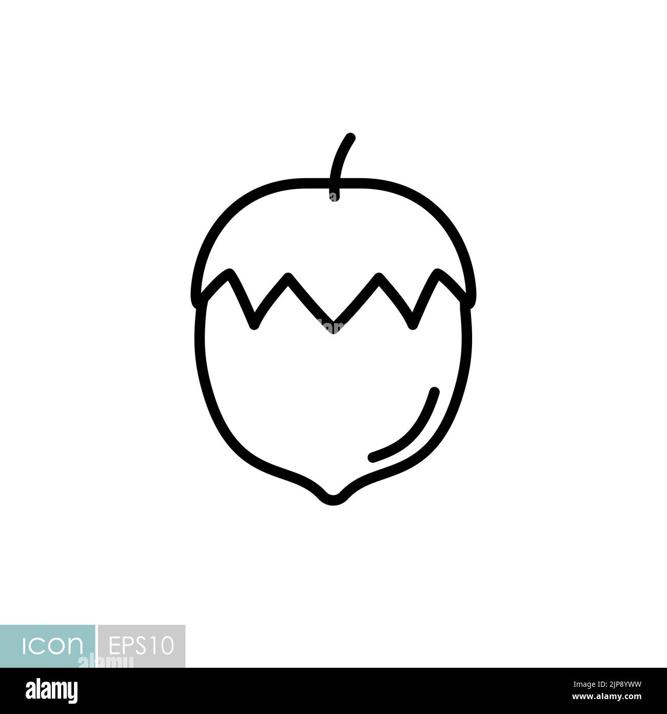 Hazelnut vector icon. Graph symbol for food and drinks web site, apps ...