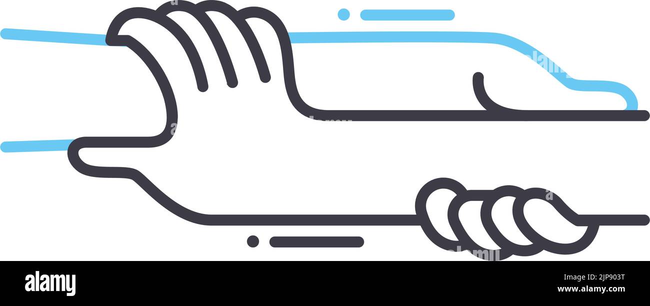 helping hands line icon, outline symbol, vector illustration, concept sign Stock Vector Image ...