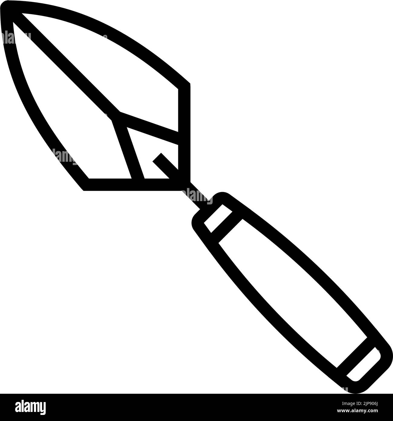 trowel tool repair line icon vector illustration Stock Vector Image ...