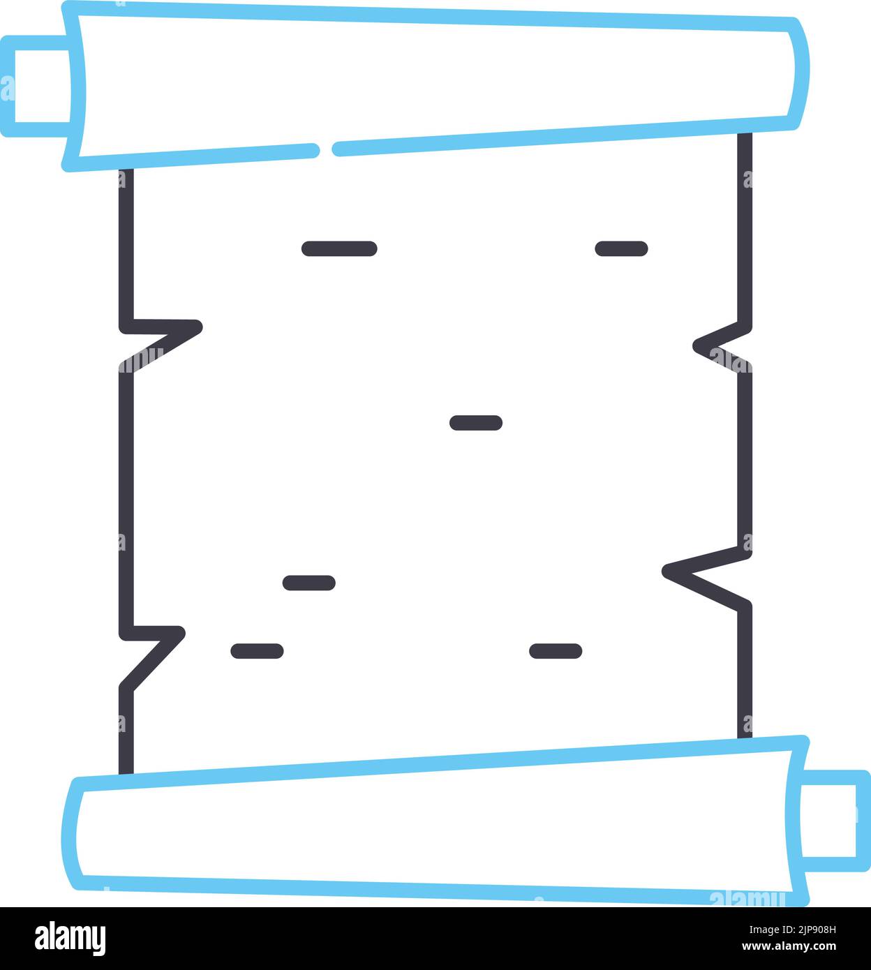 parchment line icon, outline symbol, vector illustration, concept sign ...