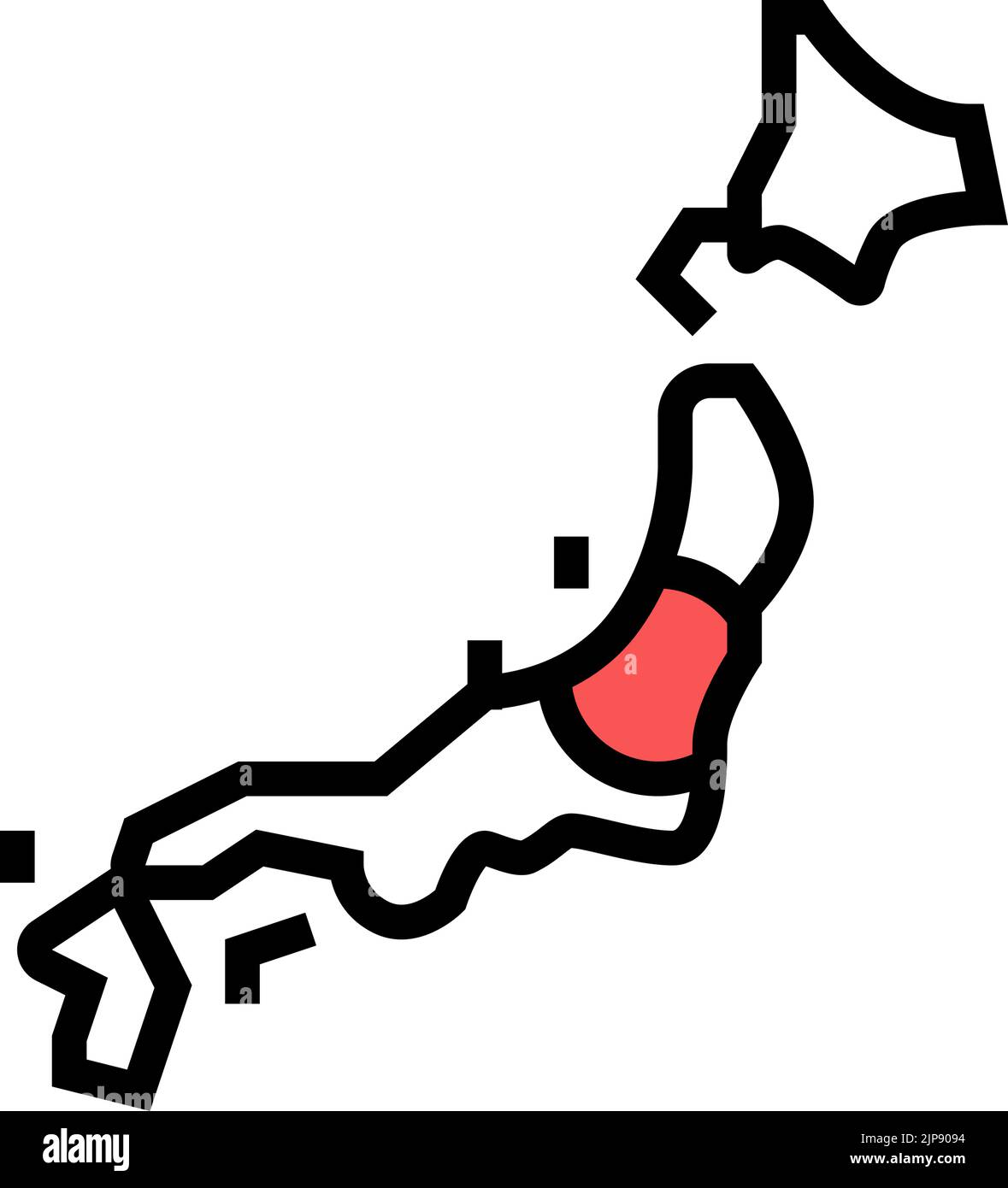 japan country map flag color icon vector illustration Stock Vector ...