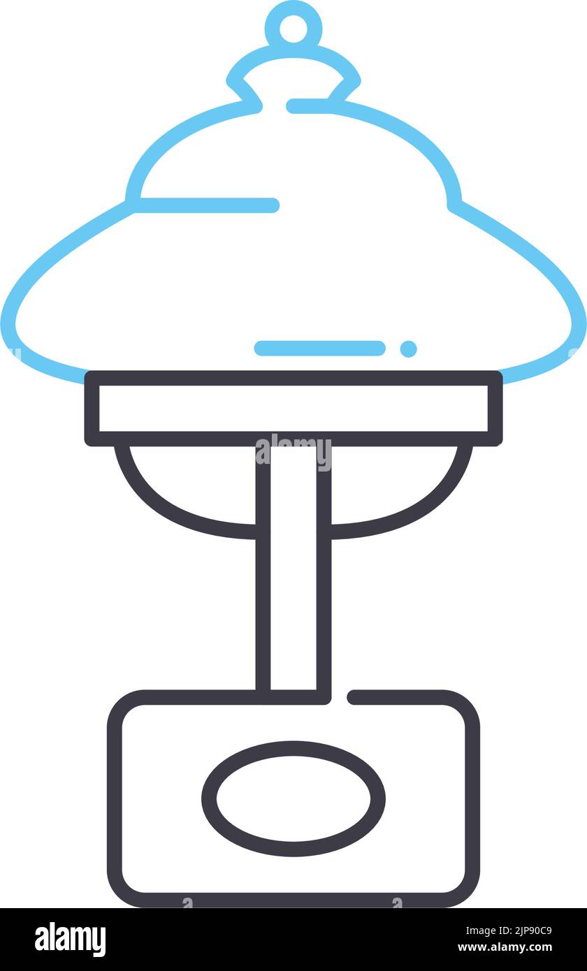 lamp line icon, outline symbol, vector illustration, concept sign Stock ...