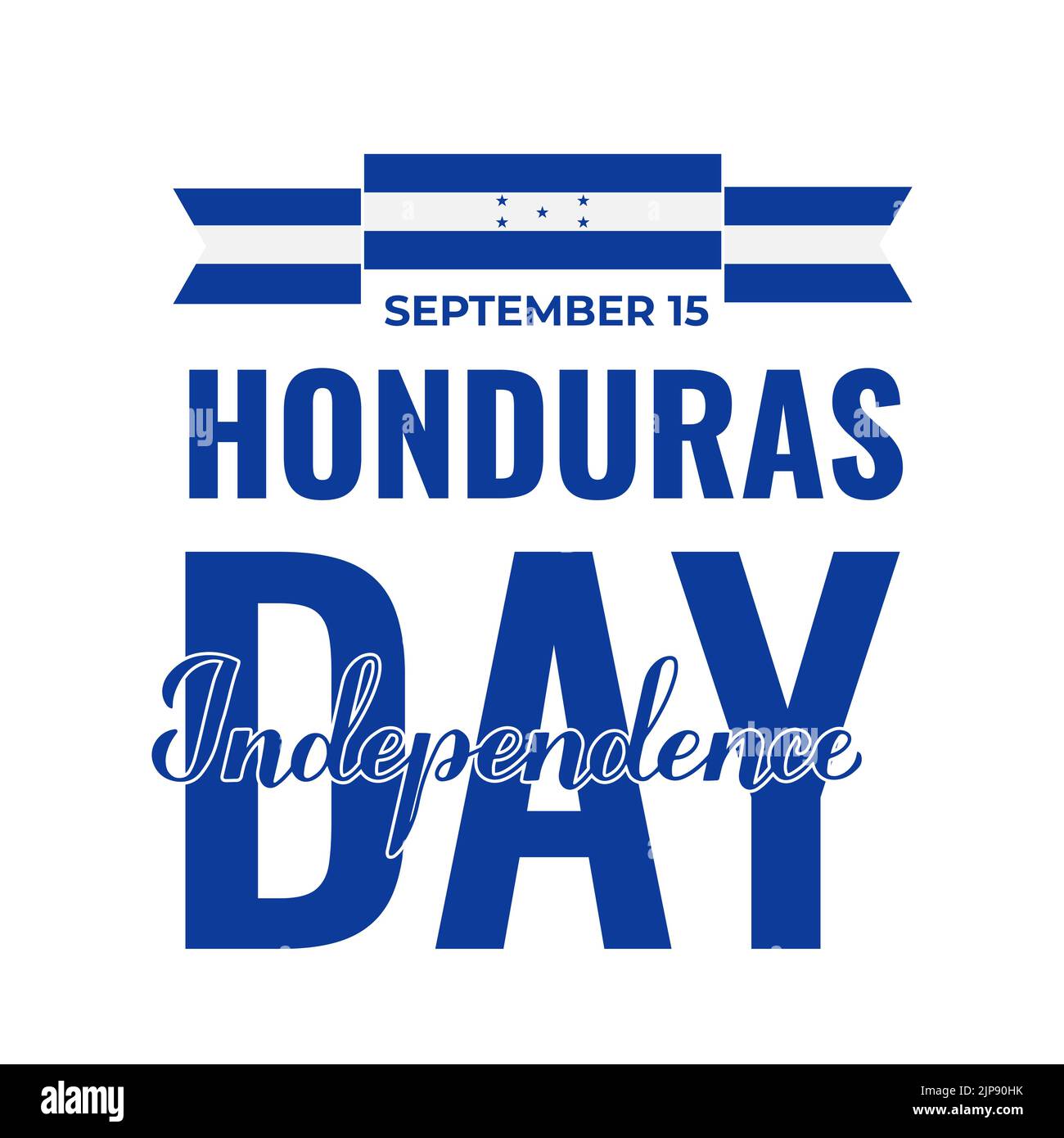 Honduras Independence Day typography poster. National holiday ...