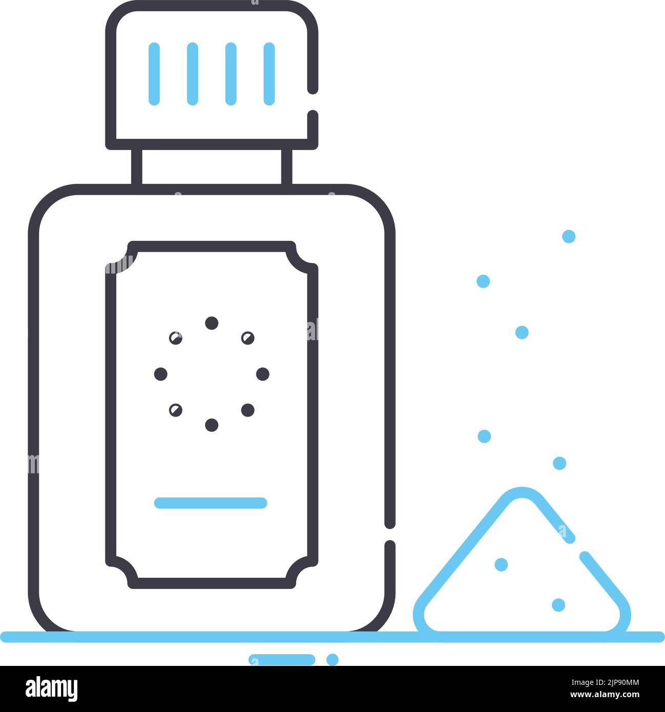 powder line icon, outline symbol, vector illustration, concept sign ...
