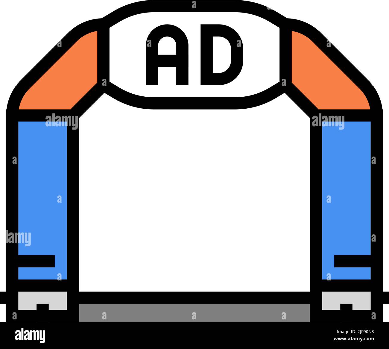 inflatable archway color icon vector illustration Stock Vector Image ...