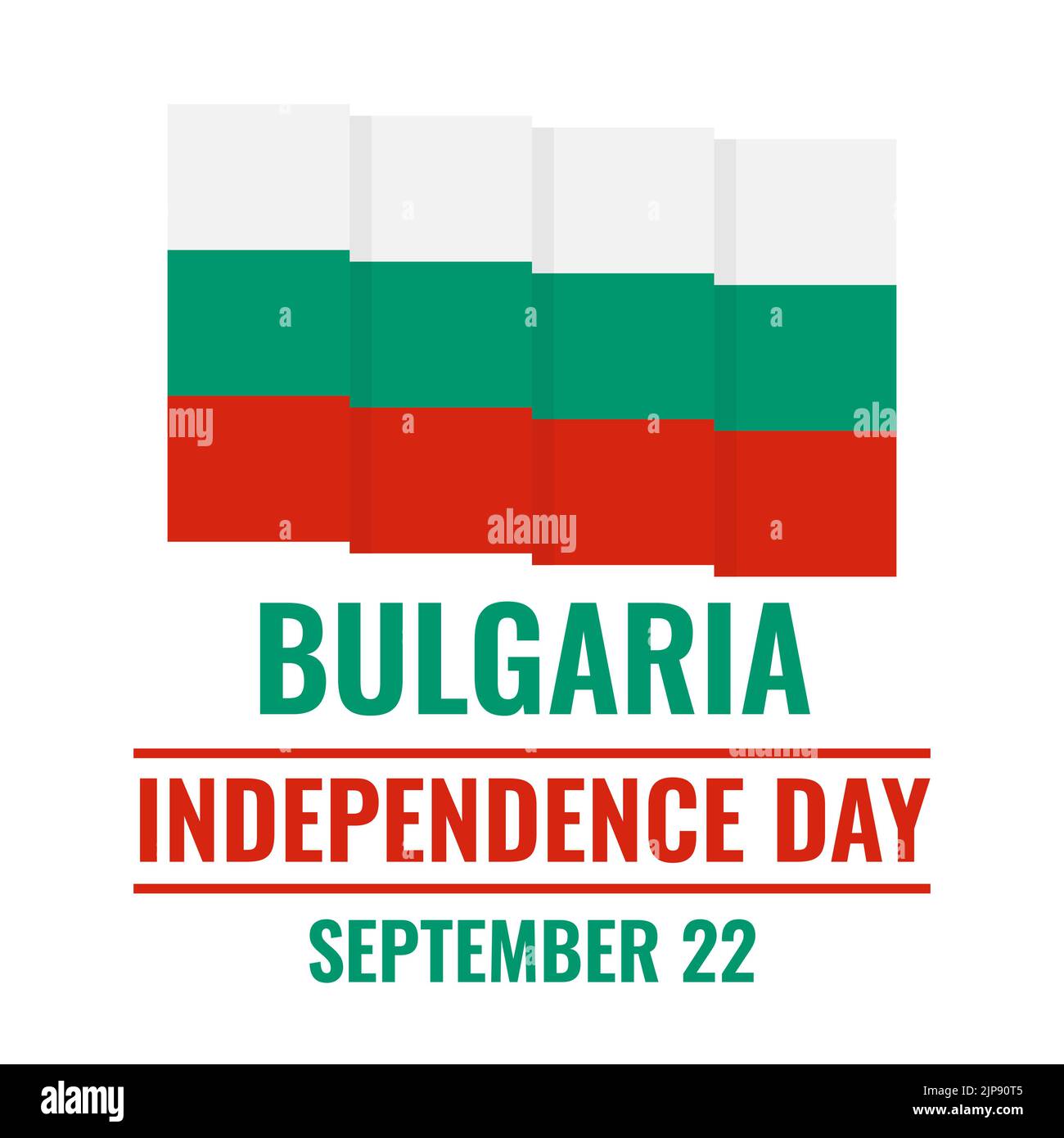 Bulgaria Independence Day typography poster. Bulgarian National holiday celebration on September ...