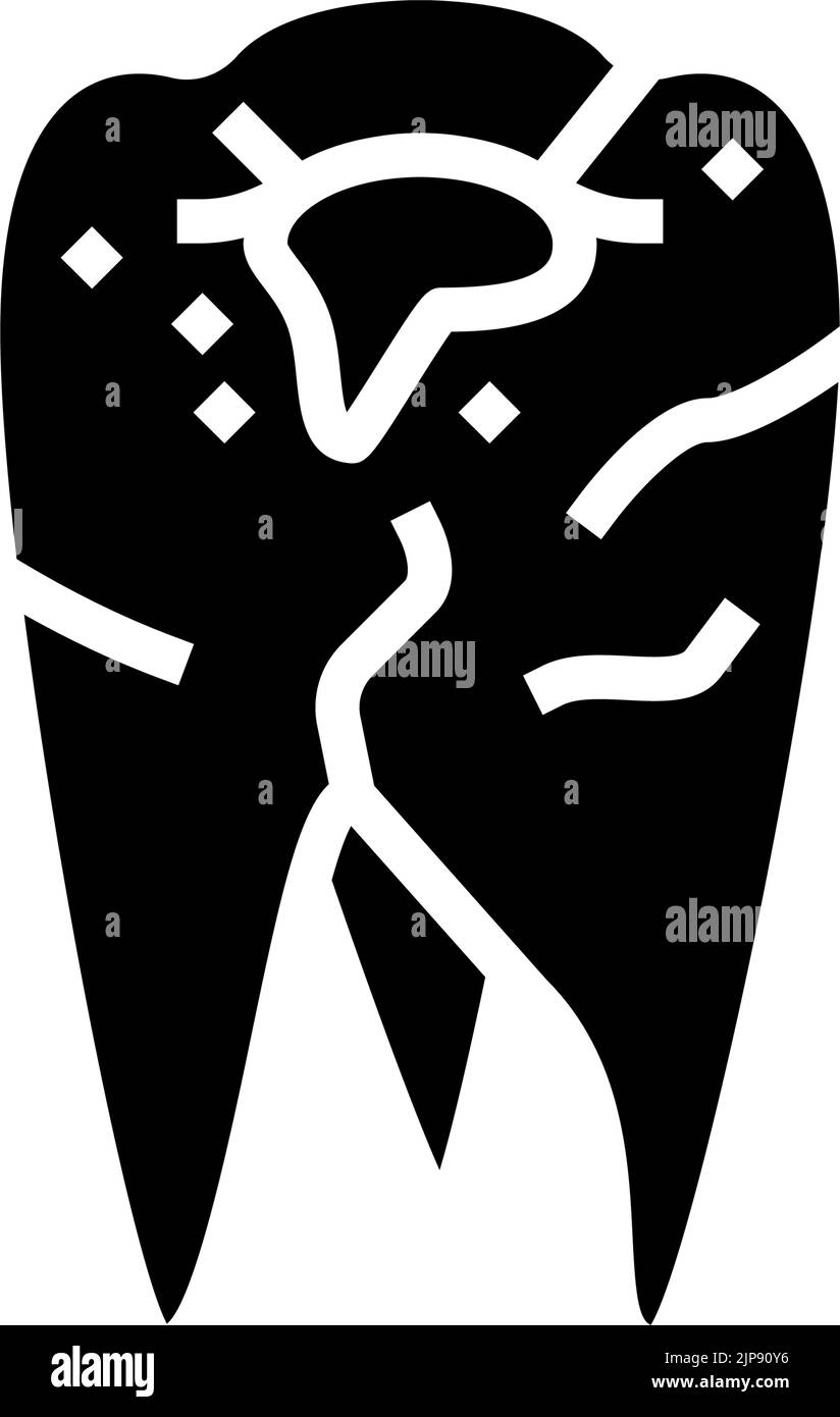 cavity tooth glyph icon vector illustration Stock Vector Image & Art ...
