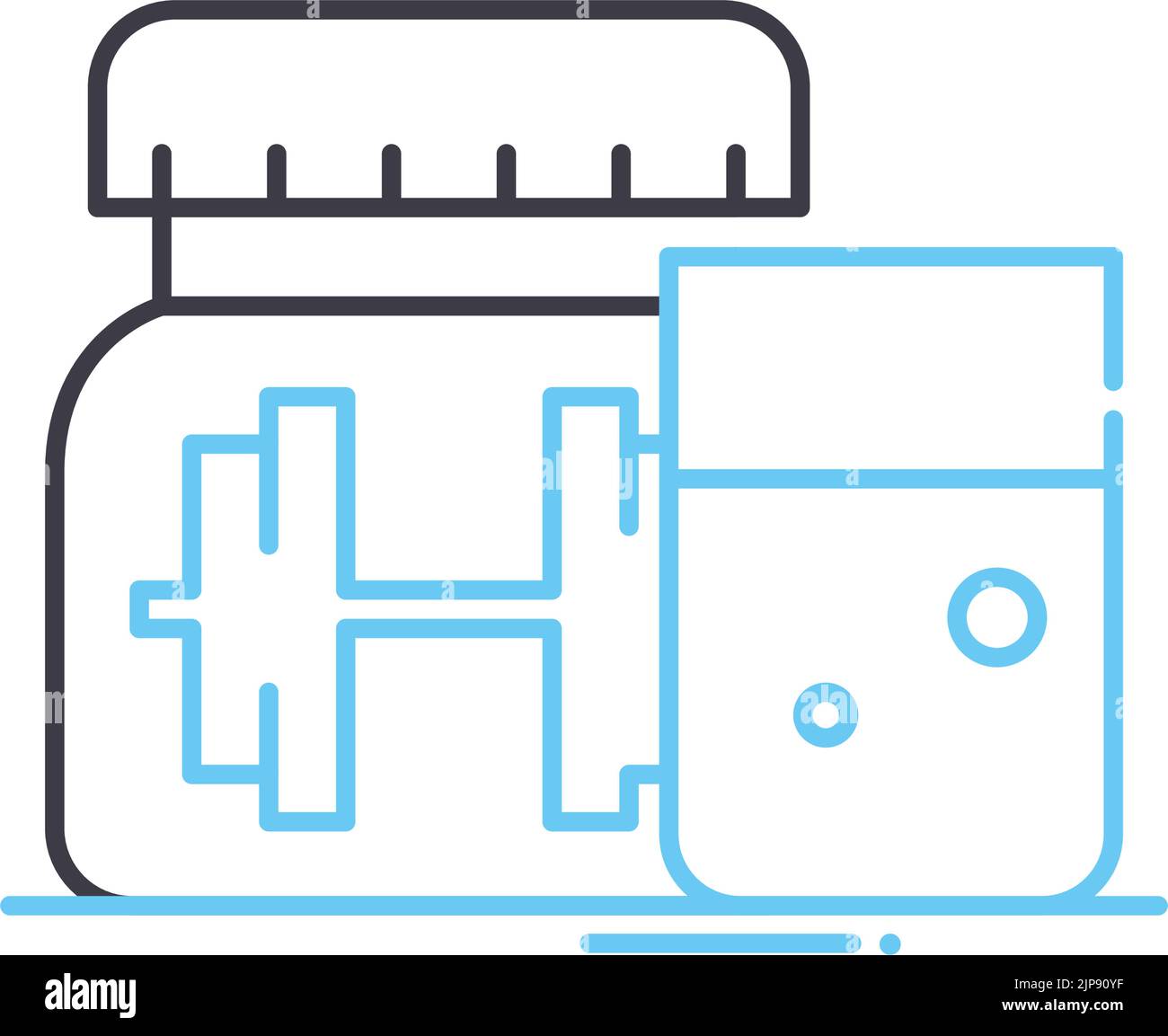 sport protein line icon, outline symbol, vector illustration, concept ...