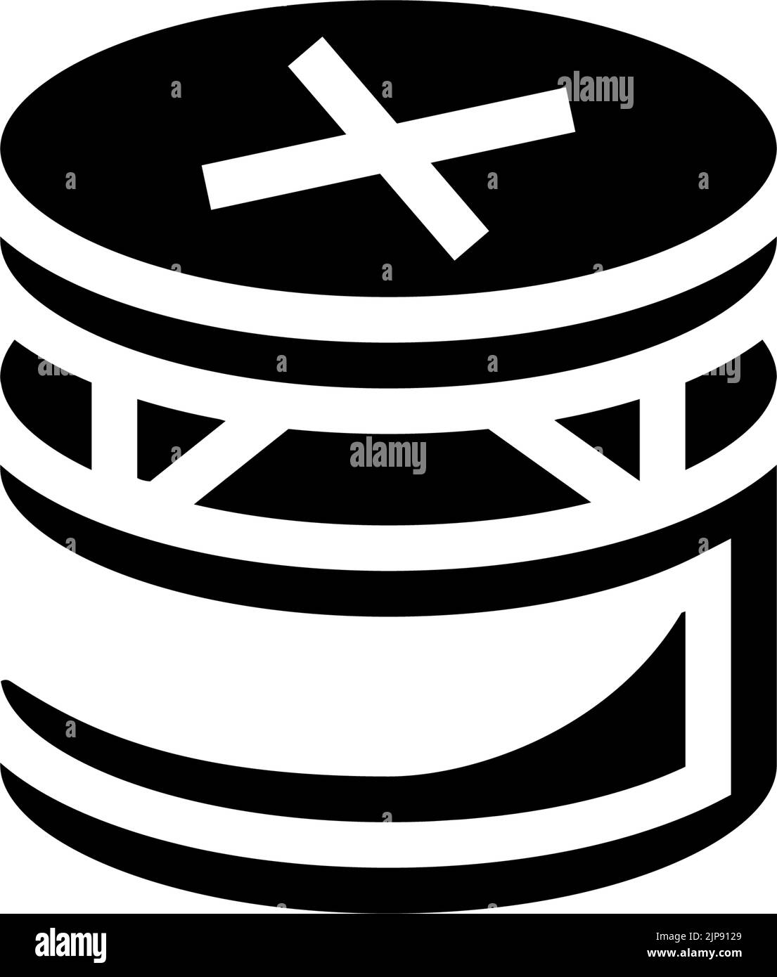 Screw Fast Mounting Assembly Glyph Icon Vector Illustration Stock