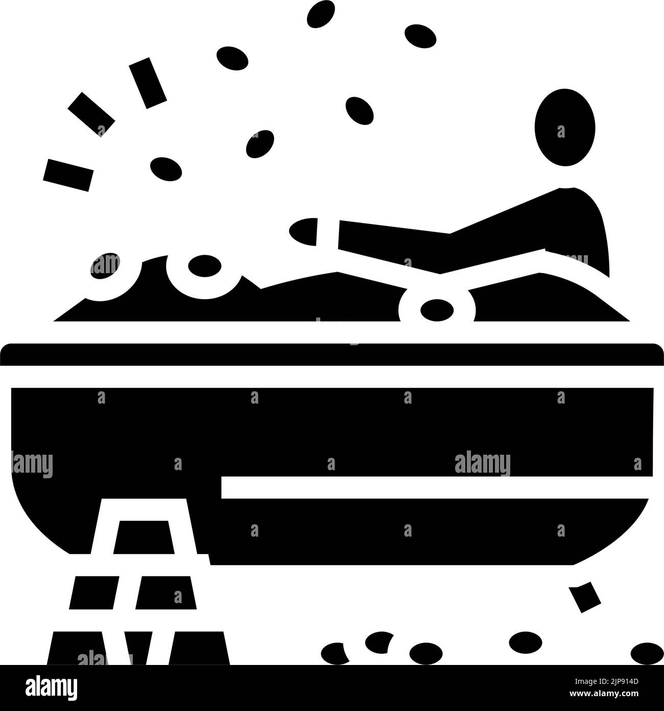 financial independence freedom money glyph icon vector illustration ...