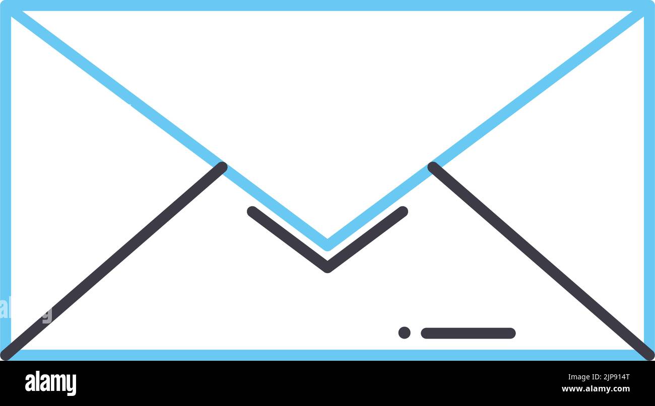 Message Line Icon Outline Symbol Vector Illustration Concept Sign Stock Vector Image And Art